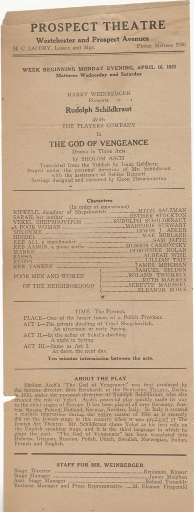 “The God of Vengeance”: Is the Play Immoral? | MCNY Blog: New York Stories